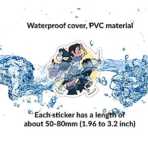 The Owl House Stickers Pack | 51 Pcs Removeable Vinyl Waterproof Owl House Stickers for Laptop Pc Water Bottle Skateboard, The Owl House Decals Gift for Adults Teens Boys and Girls