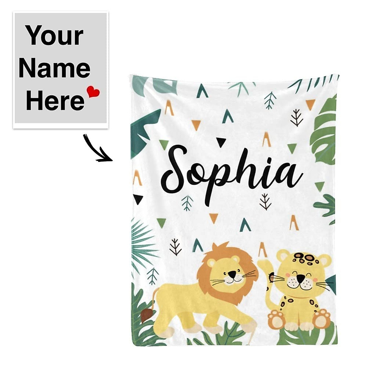 Personalized Baby Blankets, Baby Blankets for Girls with Name, Owl Pattern Baby Blanket, Personalized Gifts Baby Girl Stuff Receiving Baby Blanket, Soft Flannel Baby Blanket