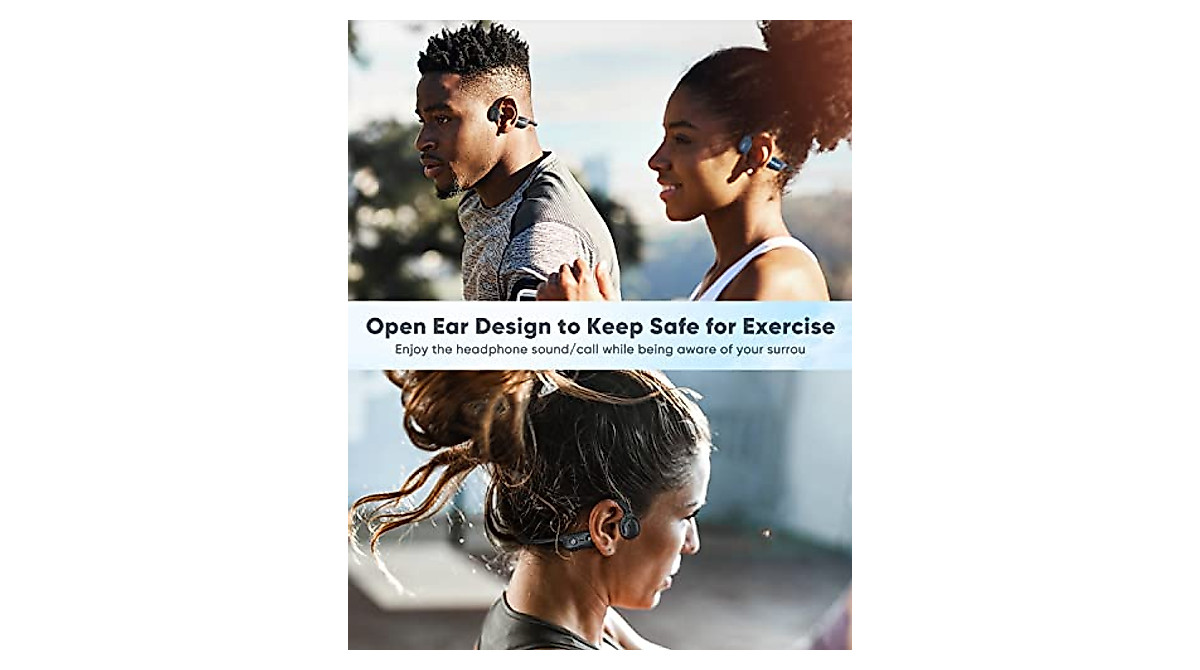 Bone Conduction Headphones | Safe, Sweatproof Bluetooth Earbuds