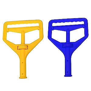 Mop Head 2pcs Commercial Microfiber Micro Fiber Mop Industrial Mop Commercial Mop Handle Mop and Bucket Plastic Roller Accessories Dragging Wet Mop