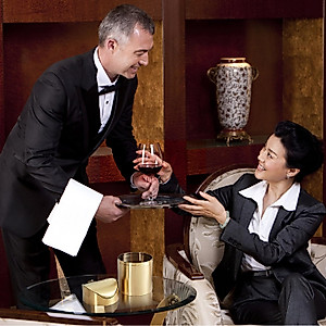 Chemlliy Stainless Steel Trash Can with Swing Lid, Mini Countertop Trash Bin Bathroom, Golden Desktop Garbage Cans Tiny Kitchen Waste Bins with Trash Bag