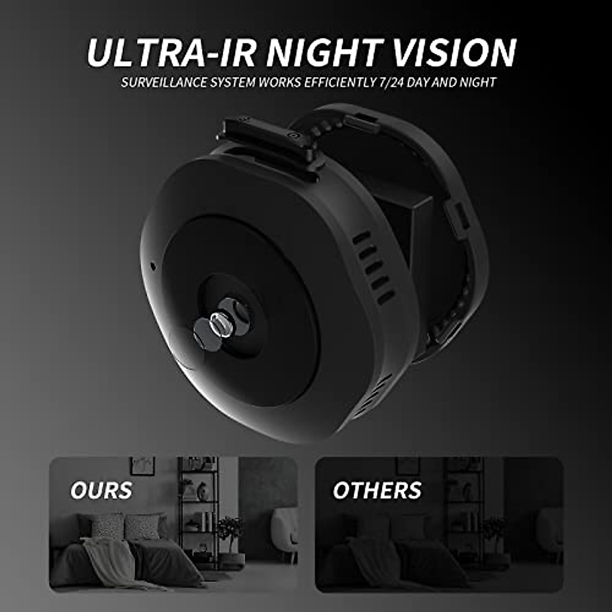 Mini Spy Hidden Camera WiFi Nanny Cam with App 1080P HD Small Wireless Portable Home Security Cameras Covert with Night Vision Motion Detection Built in Battery 32Gb SD Card for Home Indoor Outdoor