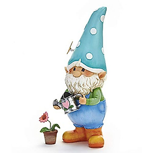 Gnorm The Garden Gnome Decorative Lawn Statue with Flower Pot
