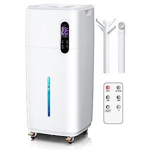 Petsaint 26L/5.7Gal Humidifier for Large Room Up to 3000 ft², 6-core atomization, 2000 mL/h Mist Output, Remote Control and 6 Mist Level, Ultrasonic Cool Mist Humidifiers for Bedroom Whole House