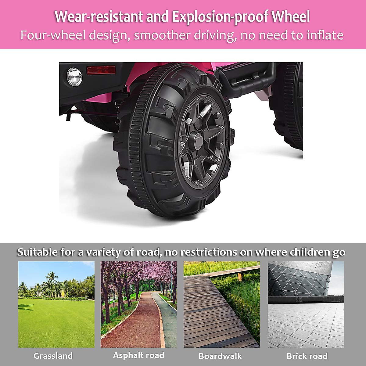 Costzon Ride On Car, 12V Battery Powered Electric Ride On Truck w/Parental Remote Control, LED Lights, Double Open Doors, Safety Belt, Music, MP3, Spring Suspension (Pink)