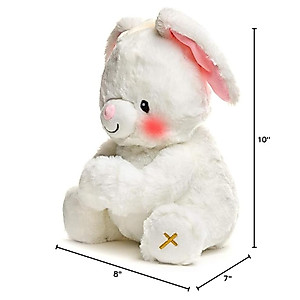 Cuddle Barn - Paws for Prayer Bunny | Animated Singing Bunny Stuffed Animal Plush Toy Prays Lights Up and Sings This Little Light of Mine, 10 inches