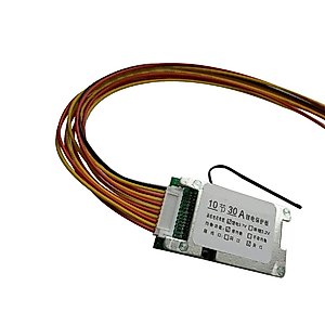 KOOBOOK 1Pcs 10S 30A 36V Li-ion Cell 18650 Battery Protection BMS PCB Board with Balance Function for Motorcycle Scooter Protection Board