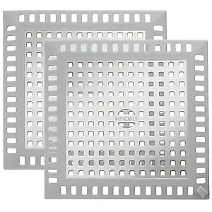 2 Packs Shower Drain Hair Catcher Square Hair Drain Catcher, WINDALY Bathroom Flat Drain Cover for Bathroom Floor Drain, Stainless Steel