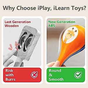 iPlay, iLearn Toddler Musical Instruments Toys, Kids Drum Set, Baby Trumpet, Percussion, Harmonica, Maraca, Flute, Tambourine, Birthday Gifts for 18 Months Olds Ages 2 3 4 5 Years Boys Girls Children