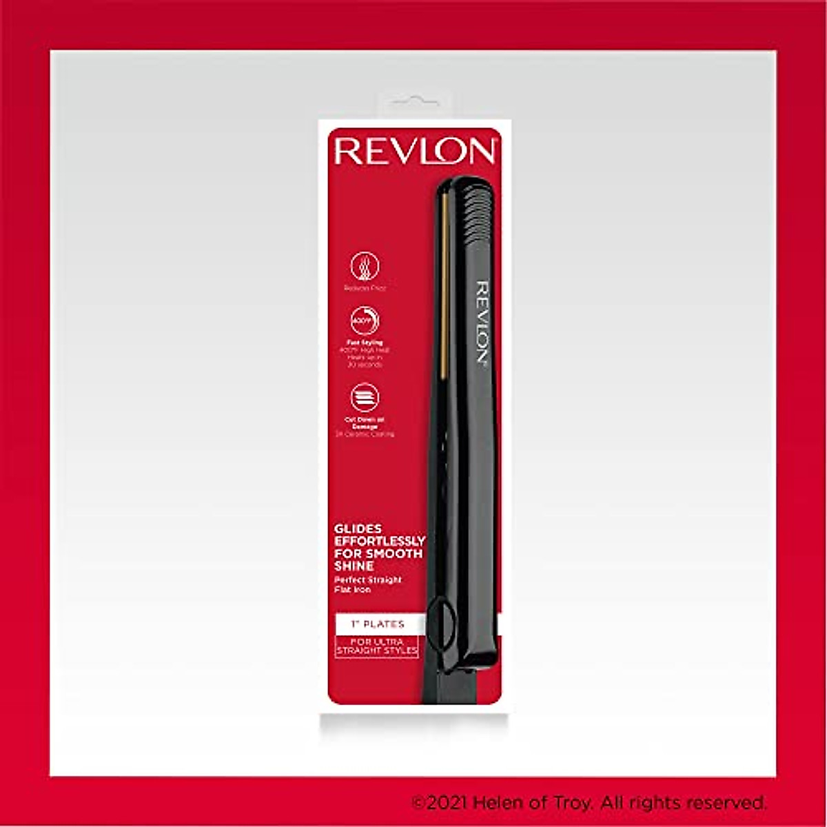 Revlon Perfect Heat Triple Ceramic Flat Iron | For Ultra Straight Styles (1 in)