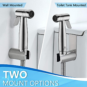 TIDYENDURE Handheld Bidet Sprayer for Toilet, Jet Sprayer for Toilet, Adjustable Water Pressure Control with Bidet Hose, Cloth Diaper Sprayer Bidets, Handheld Sprayer, Stainless Steel Bidet Sprayer