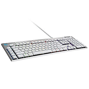 Logitech G815 LIGHTSYNC RGB Mechanical Gaming Keyboard with Low Profile GL Tactile Key Switch, 5 programmable G-Keys,USB Passthrough, Dedicated Media Control, Black and White colorways