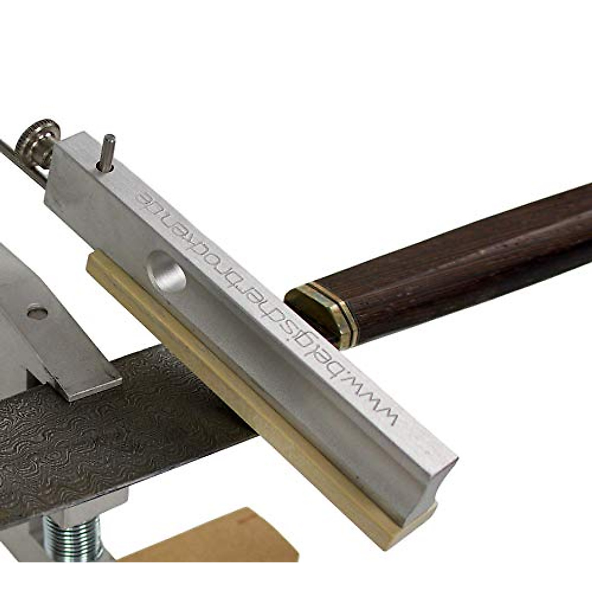 BELGISCHER BROCKEN Dorolist sharpening guide I Yellow Belgian Whestone 8000-10000 on aluminum support I format 3,94 x0,67x0,24in I knife sharpener compatible with Lansky-EZE Lap grinding system