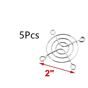 bnafes Fan Grill Axial Cooling Fan Finger Guard Grill Metal Wire 50mm AC DC Computer CPU 5Pcs