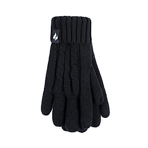 HEAT HOLDERS Women's Standard Pair of Gloves, Black, Small/Medium