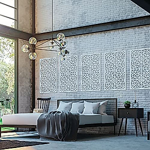 Barrette Outdoor Living 73030569 Fretwork Decorative Screen Panel, White