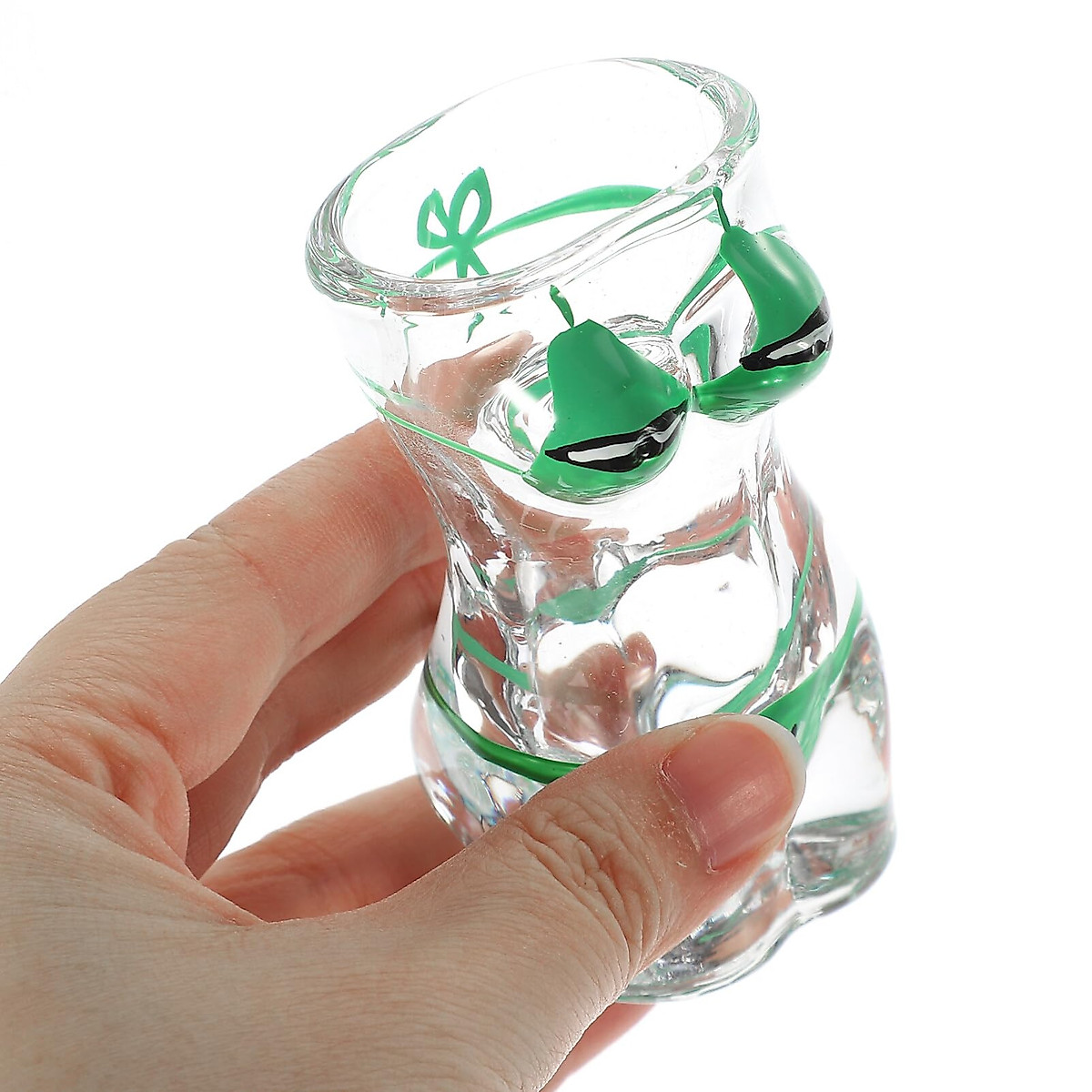 BESTOYARD Beer Glass Lady Whiskey Glasses Wine Shot Creative Body Shape Glass Cup for Home Party Bar Random Color