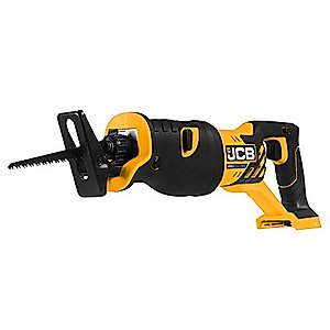 JCB Tools - JCB 20V Cordless Reciprocating Saw Power Tool - Without Battery - For Demolition, Remodeling, Drywall Cutting, Branch Cutting, Wood, Plastic, Metal, Pruning - Bare Unit