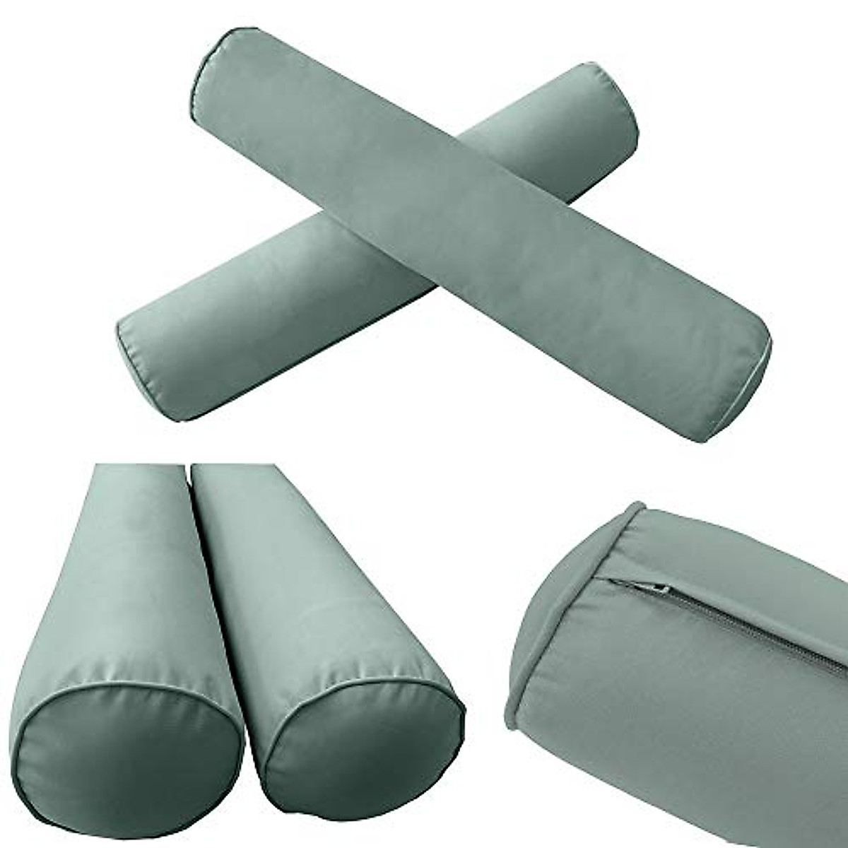 Prolinemax |Cover ONLY| Outdoor Style 1 Crib Piped Trim Daybed Mattress Bolster Pillow Fitted Sheet AD002