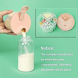 Accmor Baby Milk Powder Formula Dispenser On The Go, Non-Spill Rotating Four-Compartment Formula Dispenser and Snack Storage Container for Infant Toddler Travel Outdoor