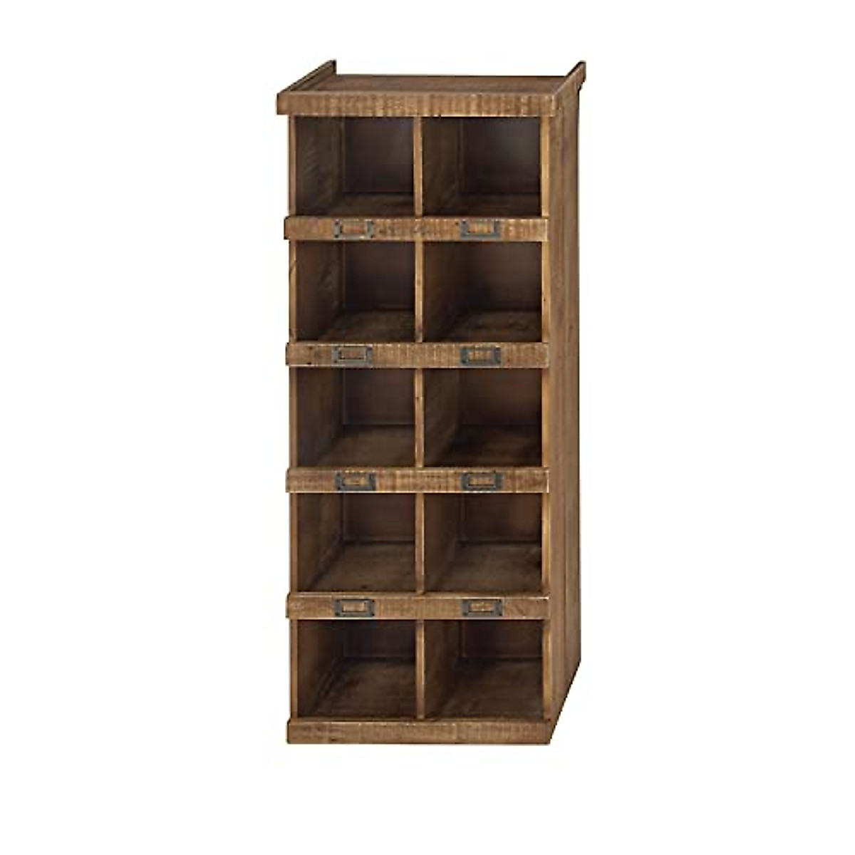 Deco 79 Wood 8 Cubbies Wall Shelf, 18" x 7" x 42", Brown