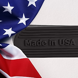 Large Big Rubber Door Stopper Made In USA - Door Stop Wedge for Carpet, Tile,Concrete Floor - Door Stoppers for Bottom of Door -Tall Heavy Duty for Commercial & Home- 6.5 x 2.75 x 1.9 Inches Black 2PK