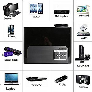 Gzunelic 9500 lumens Android WiFi Projector Real Native1080p Video Projector LCD LED Full HD Theater Proyector with Bluetooth Wireless Mirror to Smart Phone by Airplay or Miracast Ideal for Home