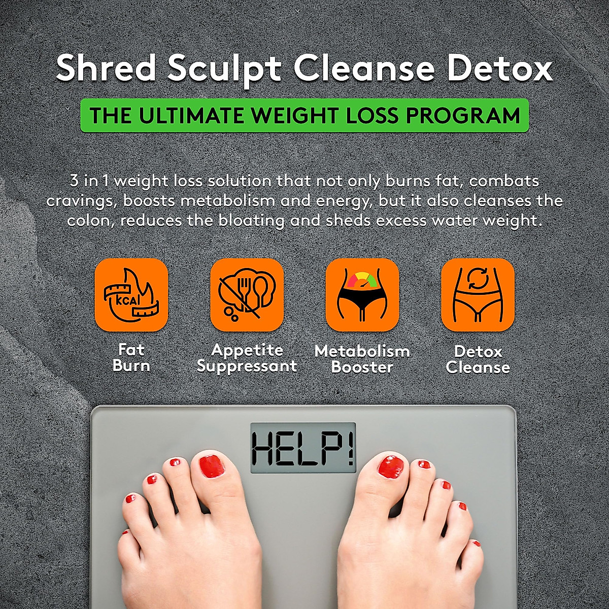 Youth & Tonic Sculpt Shred Cleanse Detox 3X Weight Loss Pills: Appetite Suppressant, Fat Burner, Energy Booster & Nighttime Cleanse for Diet – 120 Pills