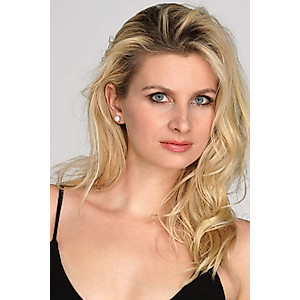 Mariell White Freshwater Pearl Stud Clip On Earring for Women, 9mm, Non-Pierced Earring Birthday Gift