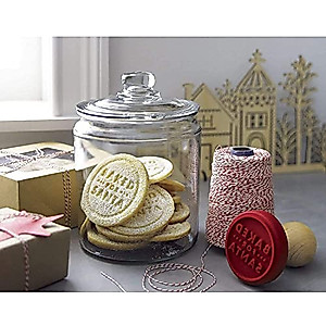 3pc Canister Sets for Kitchen Counter + Labels & Marker - Glass Cookie Jars with Airtight Lids - Food Storage Containers with Lids Airtight for Pantry - Flour, Sugar, Coffee, Cookies, etc.