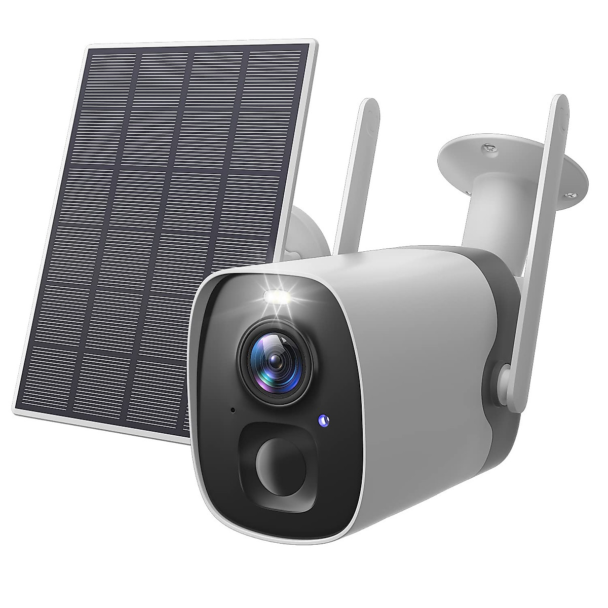 Facamword Solar Security Camera Outdoor Wireless 1080P WiFi Home Surveillance Camera Color Night Vision PIR Human Motion Detection Alert Spotlight Two Way Audio Battery Powered