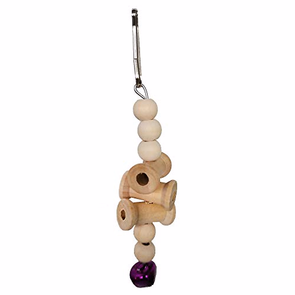 N / A 8 Packs of Bird Swing Chewing Toys, Parrot Natural Wood Climbing Hanging Cage Toys Suitable for Small Parakeets, Love Birds, Cockatiels, Conures, Finches, Parrots, Budgie,Macaws