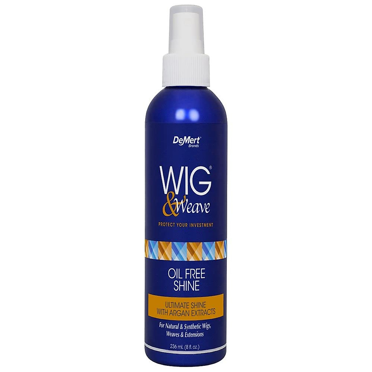 DEMERT Wig and Weave Oil Free Shine for Natural and Synthetic Hair, 8 Oz, 8 Ounces