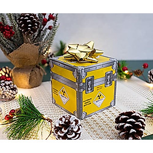 Back to the Future Plutonium Crate 4-Inch Tin Storage Box Cube Organizer with Lid | Basket Container, Cubby Cube Closet Organizer, Home Decor Playroom Accessories | '80s Toys, Gifts And Collectibles