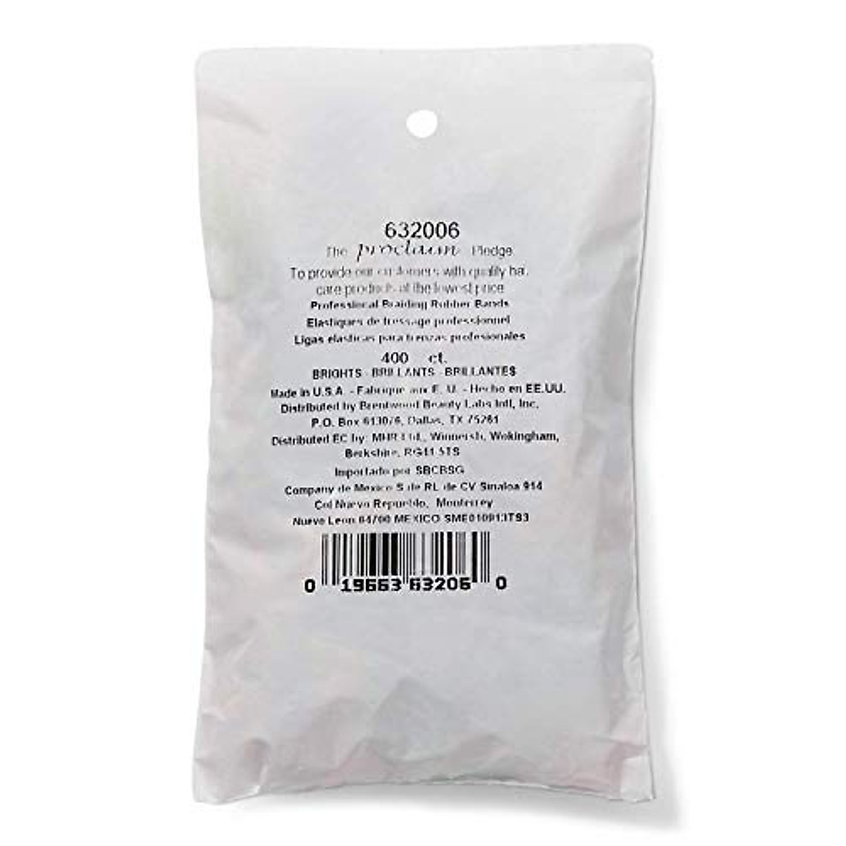 Proclaim Rubber Bands Assorted Brights 400 Count Assorted Brights