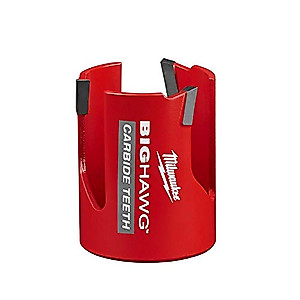 Milwaukee 49-56-9295 BIG HAWG Carbide Hole Saw (2-1/8, 2-9/16, 3, 3-5/8, 4-5/8 Inches) Kit (9-Piece) with PACKOUT Case