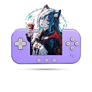 Retro Games Handheld Game Console Support Linux System and Multiple Emulators Console 2.4 inch 240x320 IPS LCD Screen Buit-in 1000mAh Lithium Battery-Purple