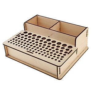 Jili Online Wood Leather Craft Tools Holder Rack Stand Leather Stamp Punch Tools Storage Box Organizer