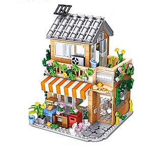 General Jim's Family Holiday Flower House City Modular Building Blocks Set | Compatible with Lego City Friends and Other Major Brick Building Brands