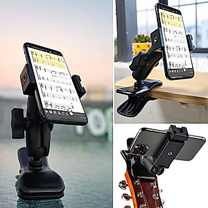 POWRIG Guitar Phone Holder Mount, Action Camera Mount for Guitar