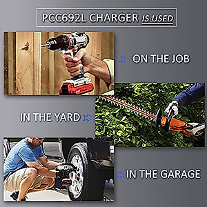 Felihogar Replacement for Porter Cable 20V Max Battery Charger PCC692L Compatible with Porter Cable 20V Max Lithium Battery PCC699L PCC680L PCC682L and Black & Decker 20V Max Lithium Battery LBXR20