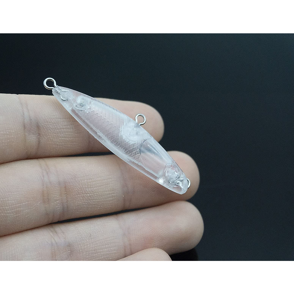 10PCS Unpainted Lure Blanks 1.46g 4.8cm with 4mm Free Fishing Eye Crankbait Baits Simulation Blank Body Clear Hard Baits Trout Salmon Minnow Lure Popper Lures Topwater Freshwater 4mm 8257