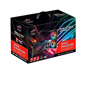 ASUS ROG Strix LC AMD Radeon™ RX 6800 XT OC Edition Gaming Graphics Card (PCIe 4.0, 16GB GDDR6, HDMI 2.1, DisplayPort 1.4a, Full-Coverage Cold Plate, 240mm Radiator, 600mm tubing, GPU Tweak II)