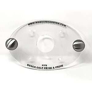 Dave's - Palm Router Acrylic Router Base Plate Compatible with Acrylic Router Base Plate For Bosch PR20E 1.0 HP (4 screw holes) MADE IN AMERICA
