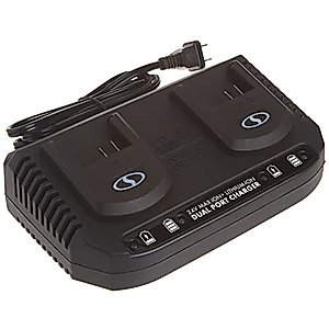 Snow Joe 24VCHRG-DPC 24V iON+ Dual Port Quick Charge Docking Station, Charger, Black
