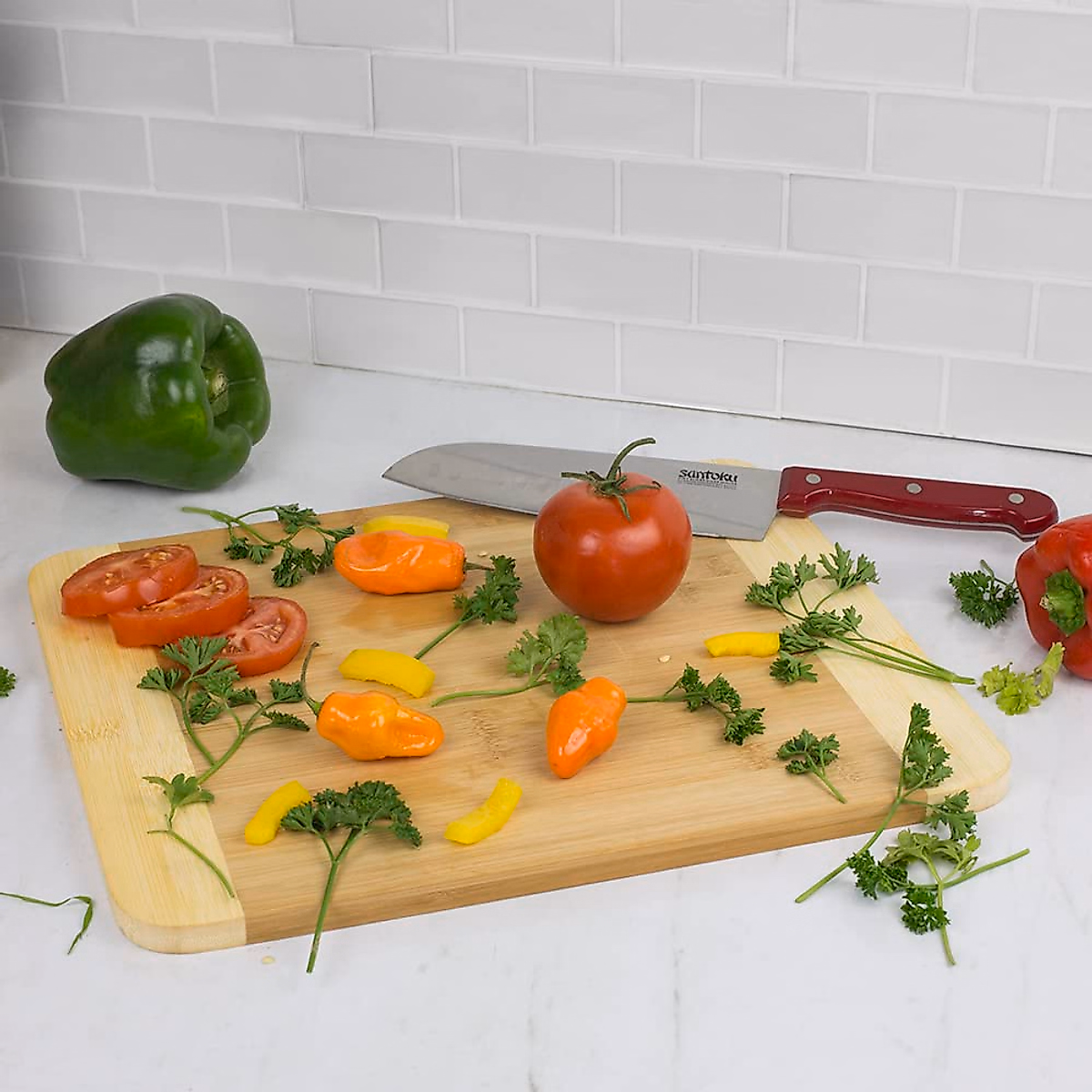 Home Basics, 13.5 by 11.5-Inch Bamboo Cutting Board