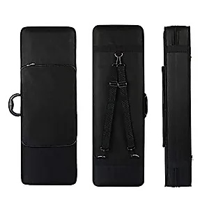 FINO 4/4 Full Size Violin Case Professional Oblong Violin Hard Case with Built-in Hygrometer,Super Lightweight Portable Carrying Bag Slip-On Cover with Backpack Straps,Black