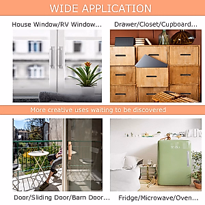 Skyscraper Self-Stick Instant Kitchen Cabinet Bathroom Drawer Closet Door Handle Pulls 2pcs/Set (106mm, Silver)