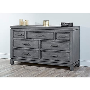Soho Baby 40037520 Manchester Premium Soft Closing 7-Drawer Dresser, Wire Brush Rustic Gray Finish