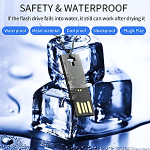 USB Flash Drive- Thumb Drive Memory Stick Pen Drive 128GB Necklace Metal Style Keychain Design (128.gb, Gun Color)